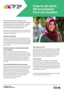 Information Sheets – National Careers Week